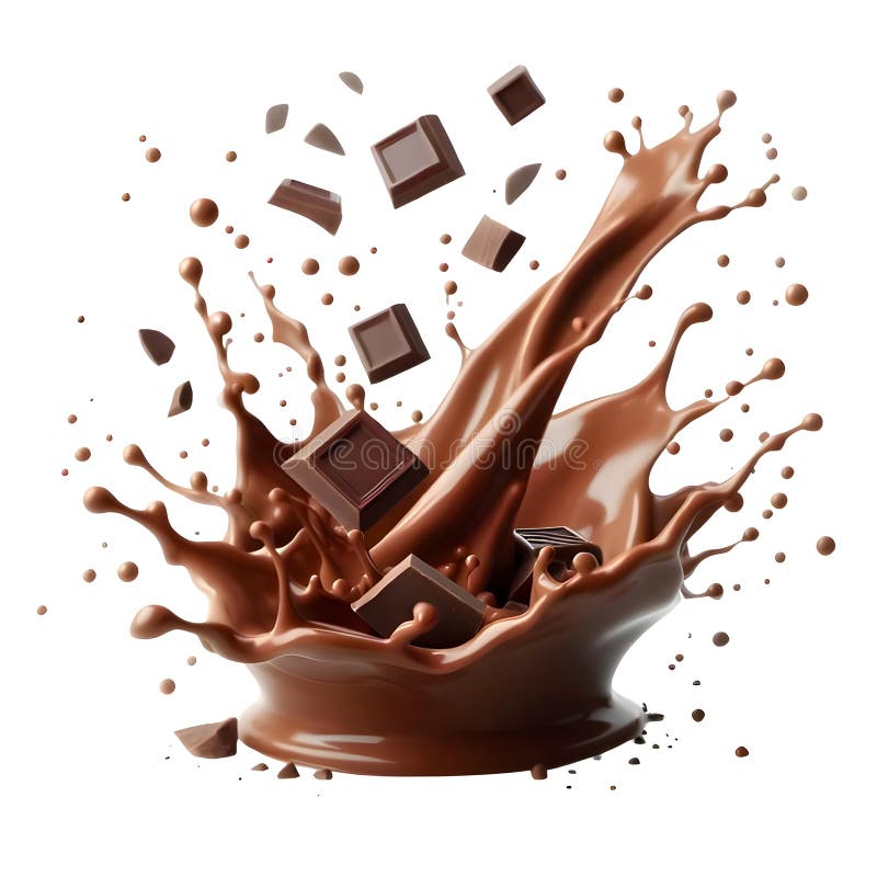 Chocolate Splash isolated stock illustration. Illustration of snack ...