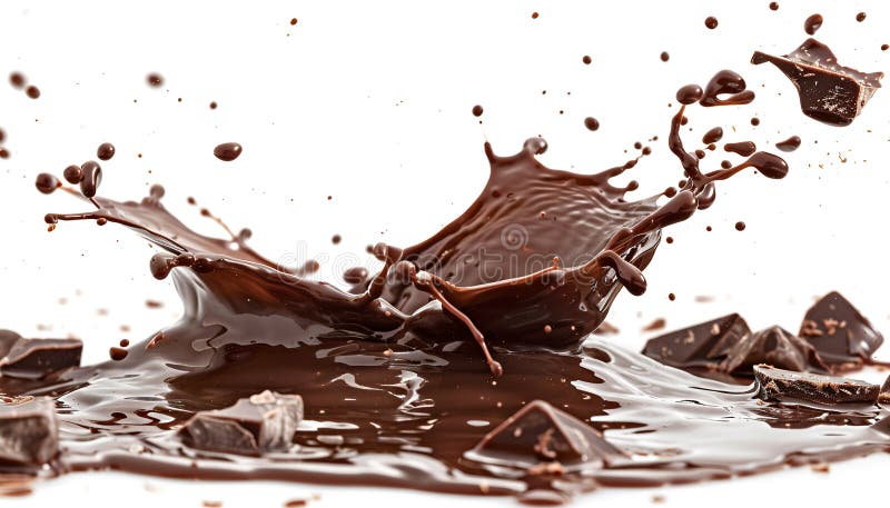 Chocolate Splash Isolated on White Background Stock Image - Image of ...