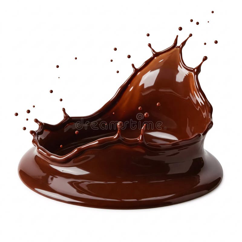 Chocolate Splash Isolated on a White Background Stock Illustration ...