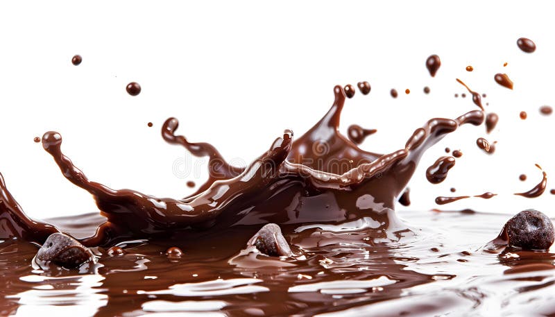 Chocolate Splash Isolated on White Background Stock Image - Image of ...