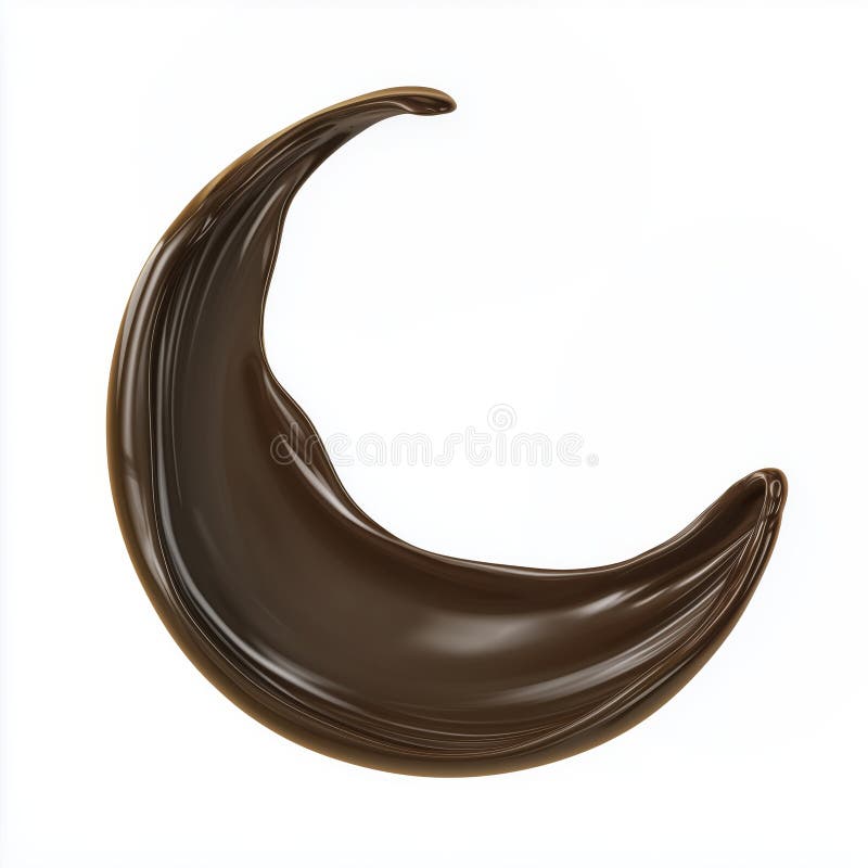 Chocolate Splash Isolated on White Background with Clipping Path Stock ...