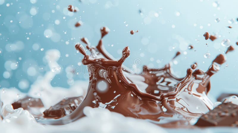 Chocolate Splash Milk Captured Dynamic Motion Stock Photos - Free ...