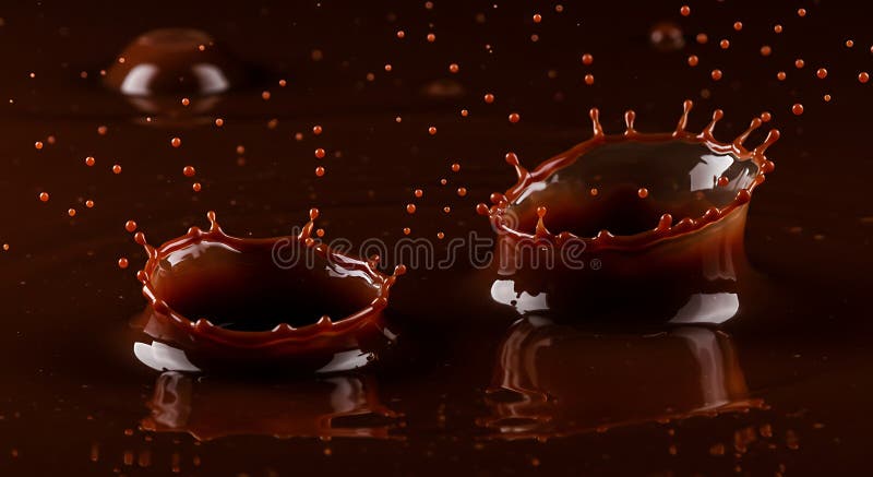 Chocolate Splash in Motion stock illustration. Illustration of movement ...