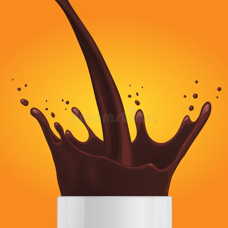 Chocolate Splash Set, Vector Illustration Stock Vector - Illustration ...