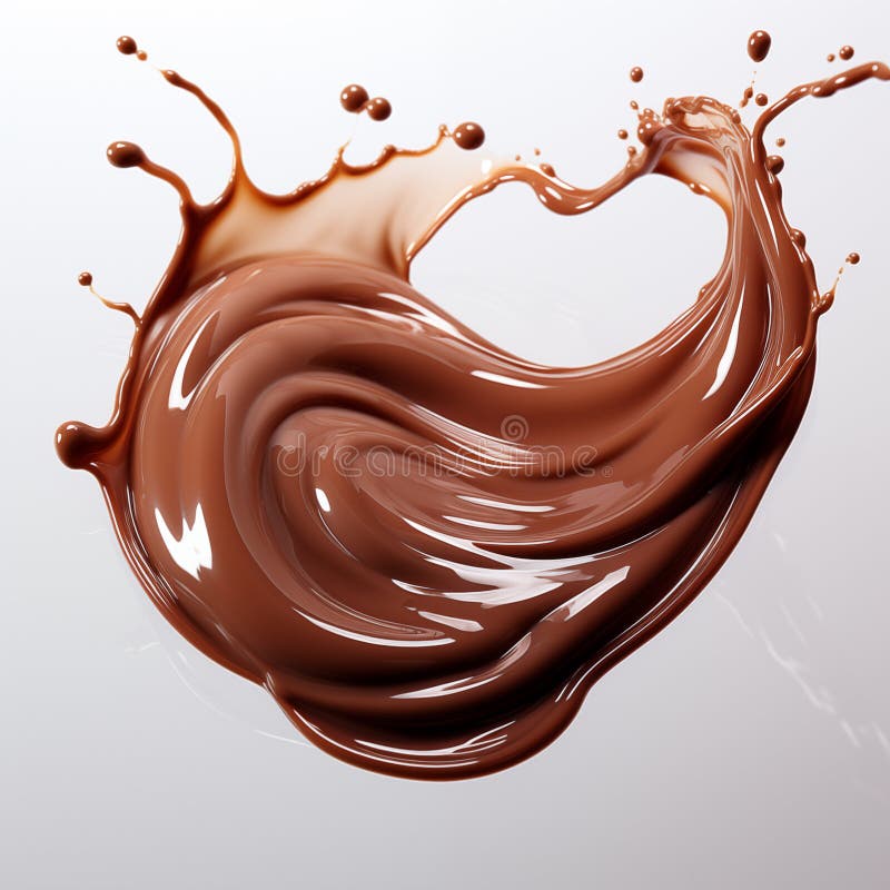 Chocolate Splash on the White Background Stock Illustration ...