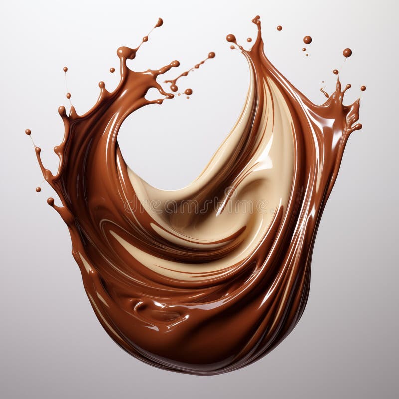 Chocolate Splash on the White Background Stock Illustration ...