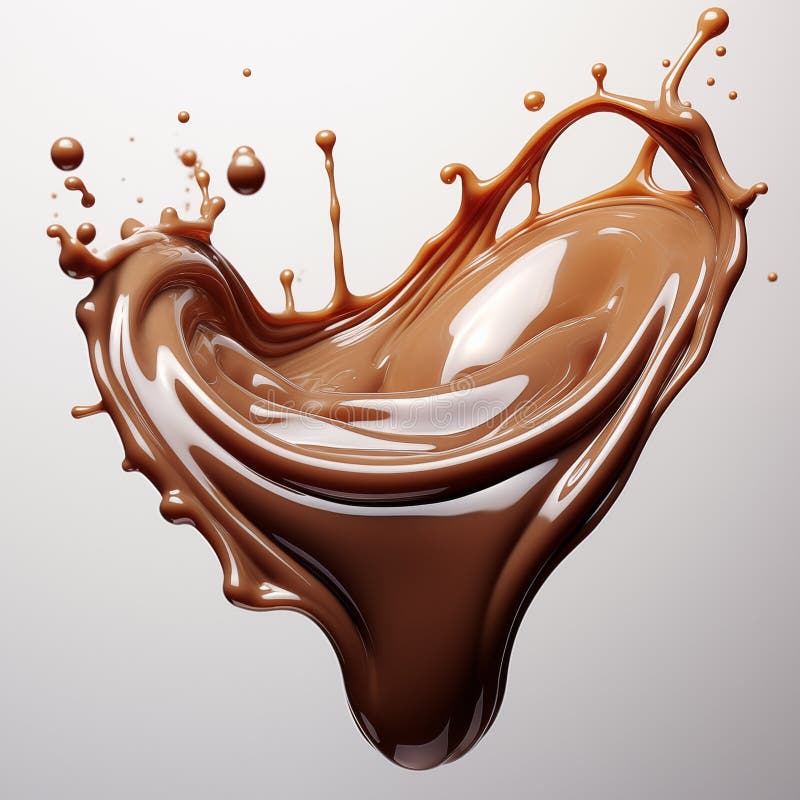 Chocolate Splash on the White Background Stock Illustration ...