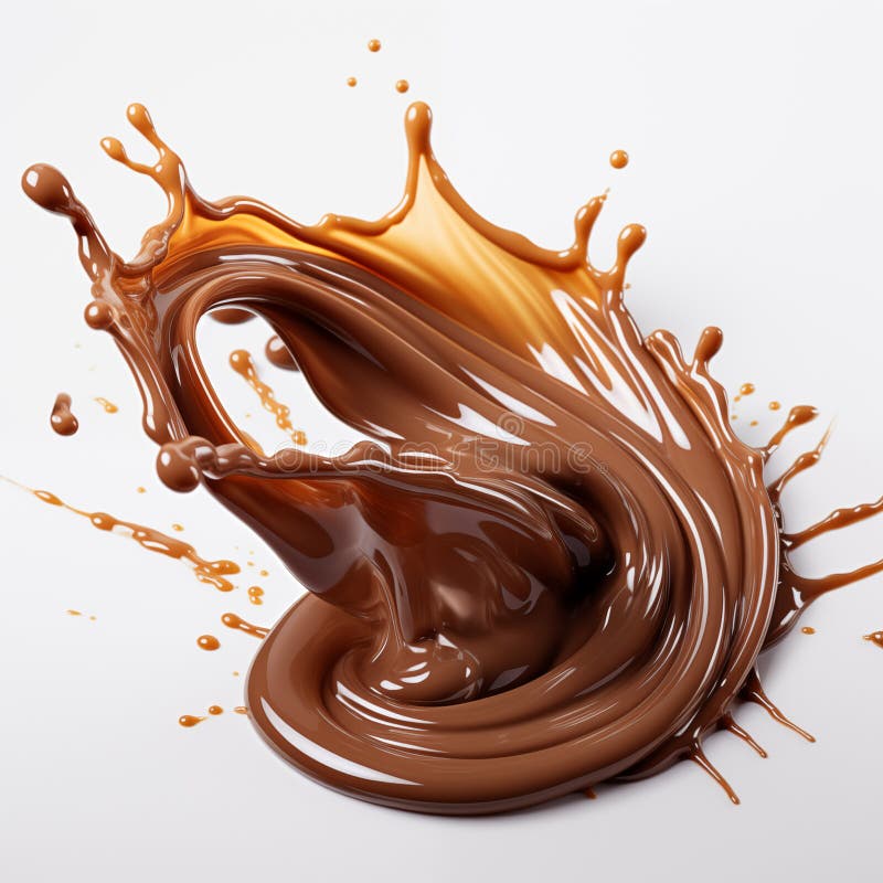Chocolate Splash on the White Background Stock Illustration ...