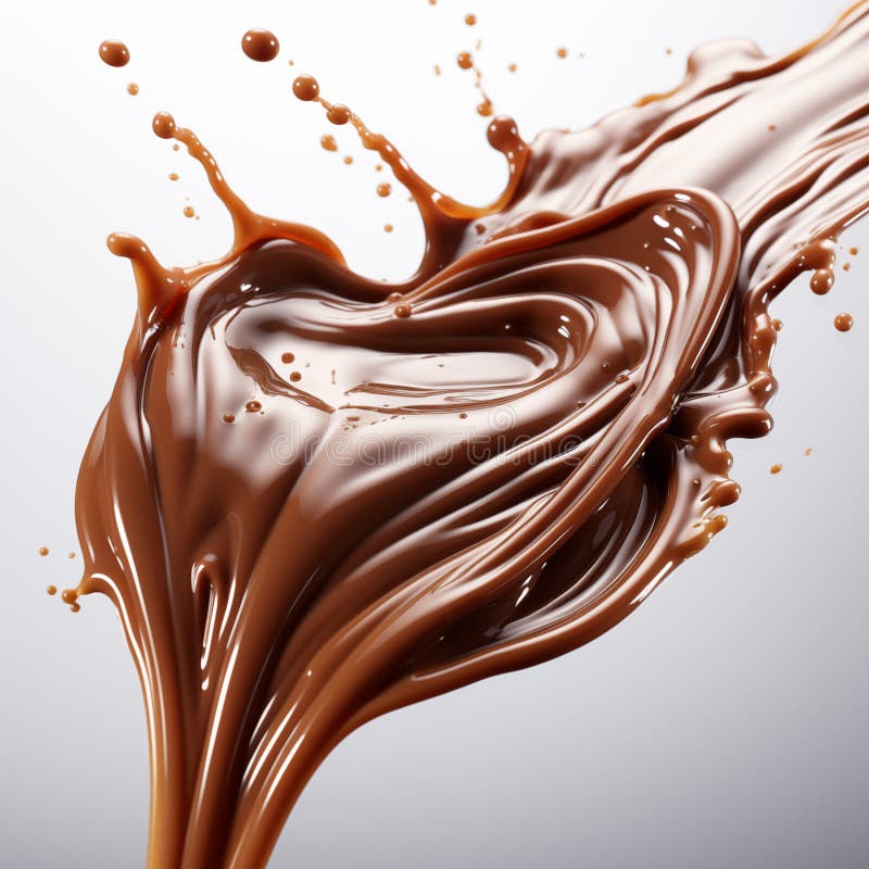 Chocolate Splash on the White Background Stock Illustration ...