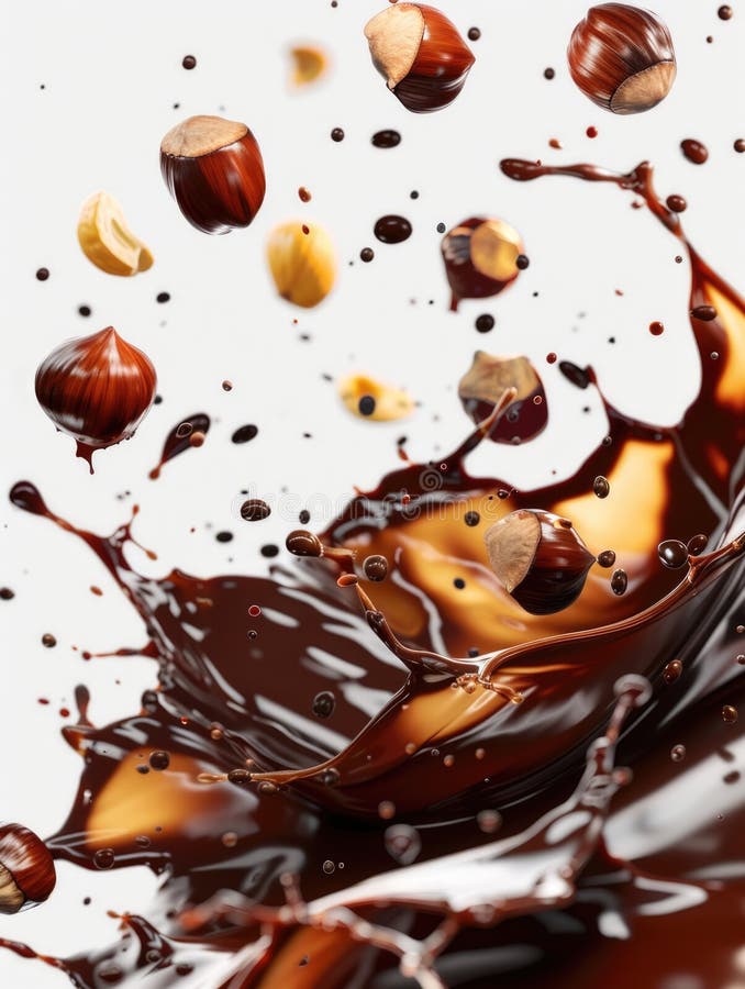 Chocolate Splashing stock image. Image of decadent, satisfying - 366152175