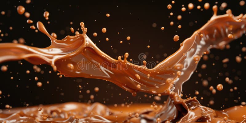 Chocolate Splatter on Dark Background Stock Photo - Image of generated ...