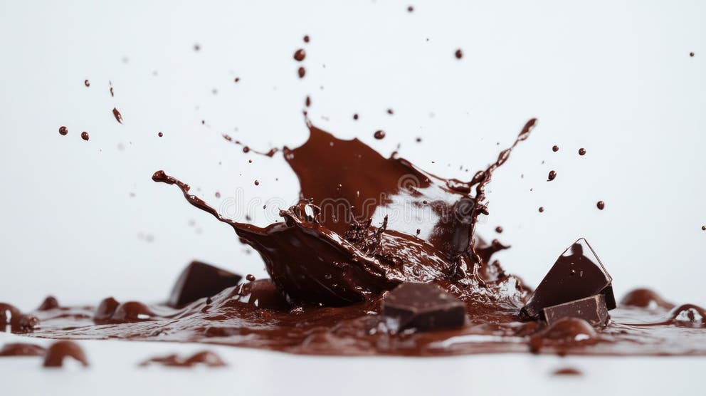 Chocolate Splatter on White Stock Image - Image of kitchen, mishap ...