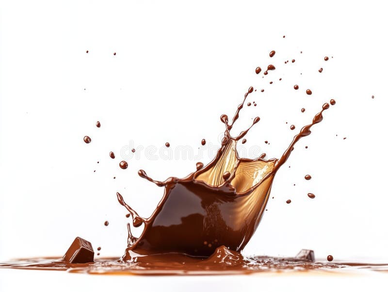 Chocolate Splatter on White Stock Photo - Image of food, cooking: 375767398