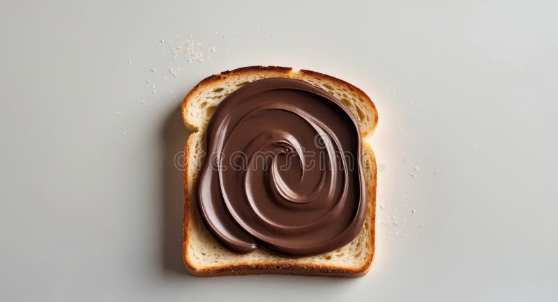 Chocolate Spread on Toast with Smooth Creamy Texture and Warm Loaf ...