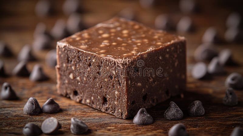 Chocolate Square Candy, Close-up Stock Illustration - Illustration of ...