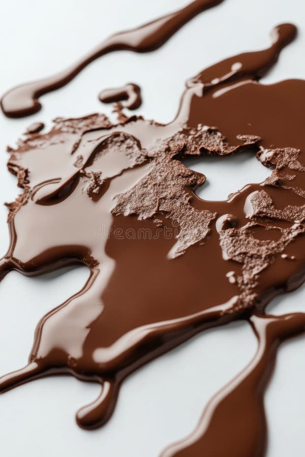 Chocolate Stain on a White Surface Stock Photo - Image of surface ...
