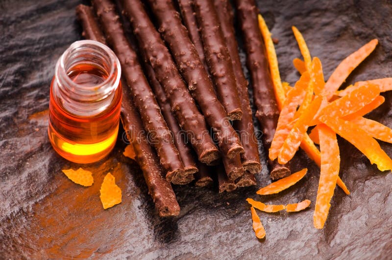 Chocolate Sticks with Orange Stock Image - Image of orange, bitter ...