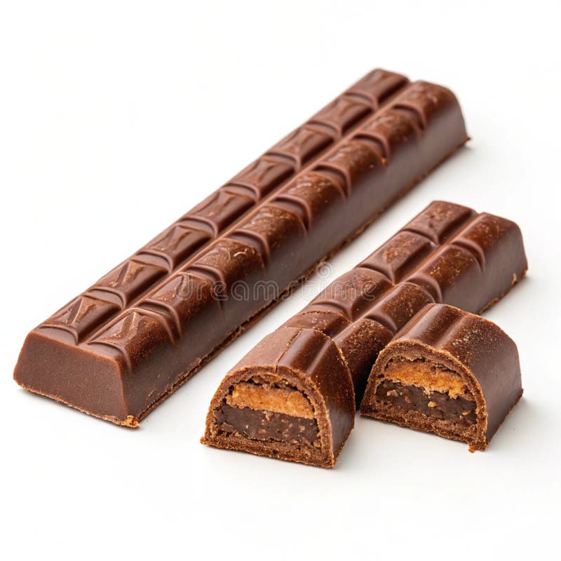 Chocolate Sticks Whole and Halves Isolated on Transparent Background ...