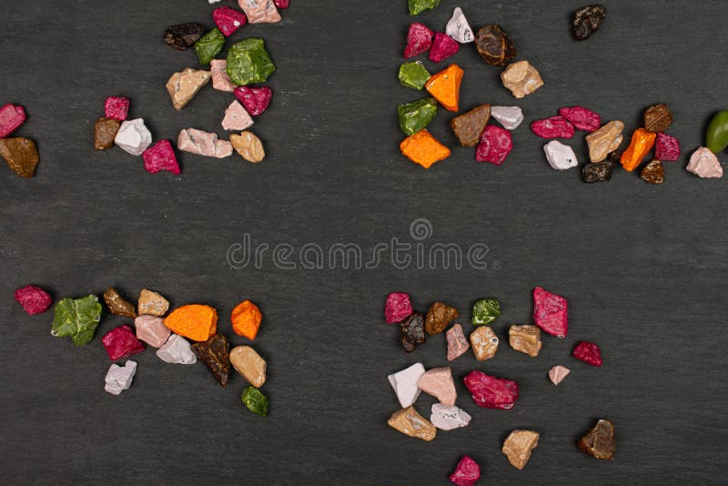 Chocolate Stone Candy on Grey Stone Stock Image - Image of grey, crispy ...