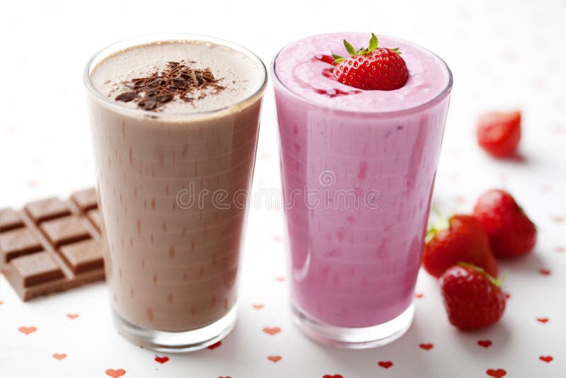 Chocolate and Strawberry Milkshake Stock Photo - Image of studio, sweet ... Chocolate and Strawberry Milkshake Stock Photo - Image of studio, sweet ...
