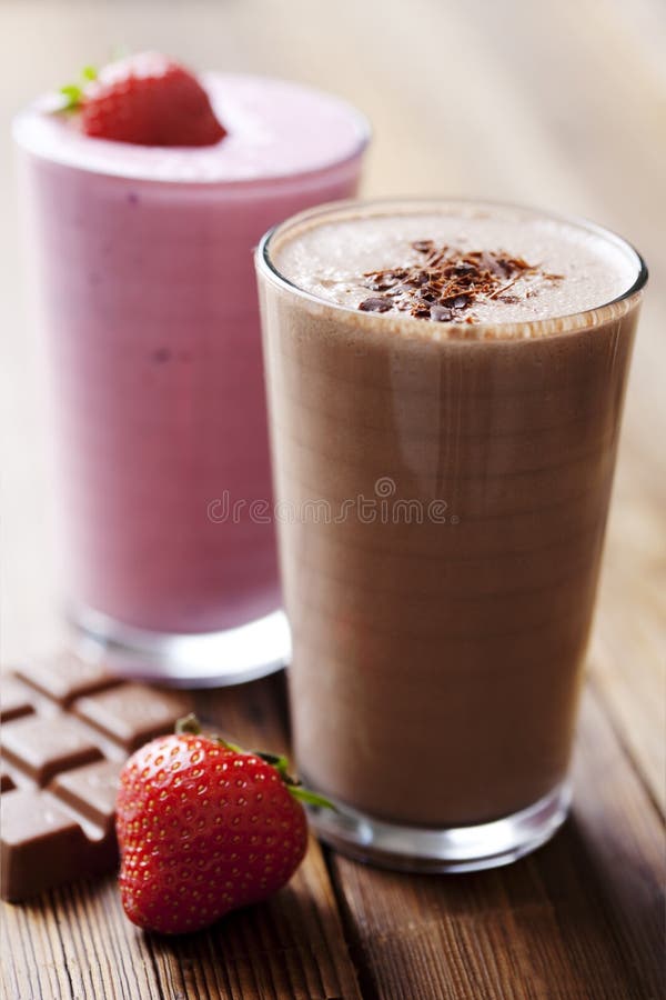 Chocolate and Strawberry Milkshake Stock Photo - Image of studio, sweet ... Chocolate and Strawberry Milkshake Stock Photo - Image of studio, sweet ...