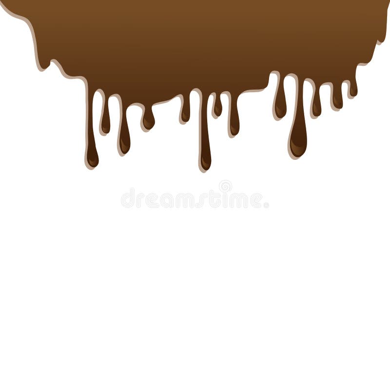 Chocolate Streams Isolated on White Stock Vector - Illustration of cake ...