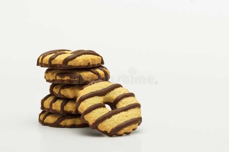Chocolate Striped Shortbread Cookies Stock Photo - Image of yummy ...