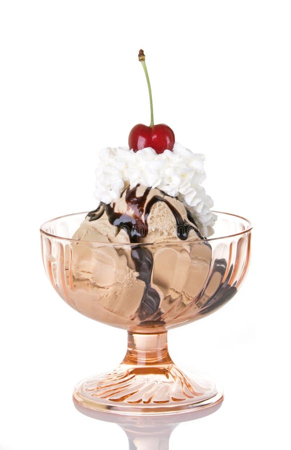 Chocolate Sundae stock photo. Image of cream, chocolate - 9670604