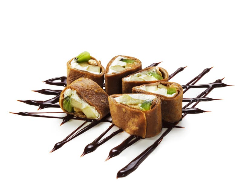 Chocolate Sushi Roll stock photo. Image of japan, meal - 11828910