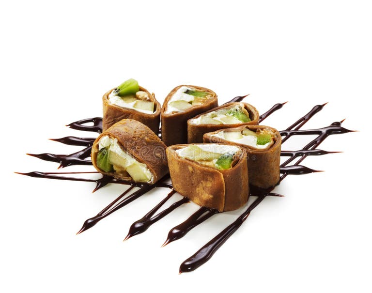 Chocolate Sushi Roll stock photo. Image of japan, meal - 11828910