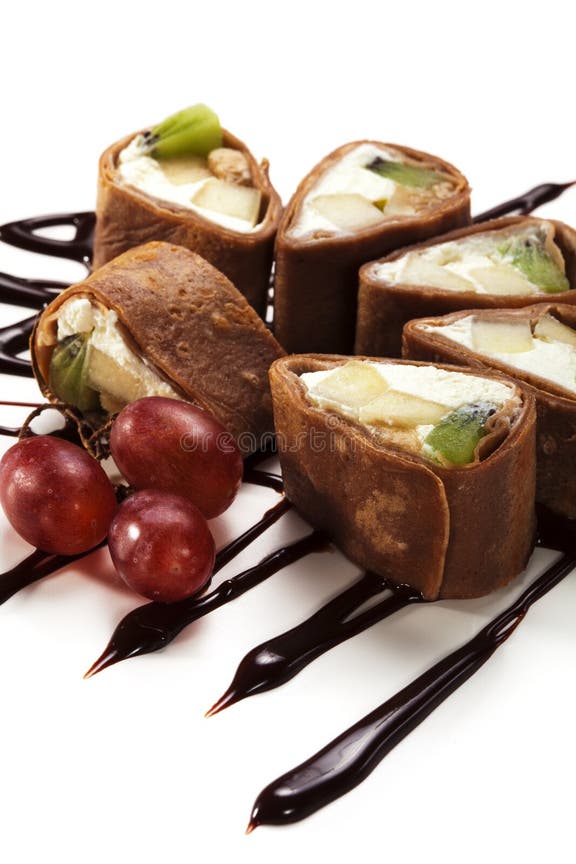 Chocolate Sushi Roll stock photo. Image of asian, lunch - 12134636
