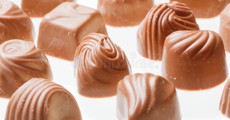 Chocolate sweets close up stock image. Image of shaped - 51323117