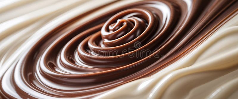 Chocolate Swirl Texture - Exquisite Food Art. Stock Image - Image of ...