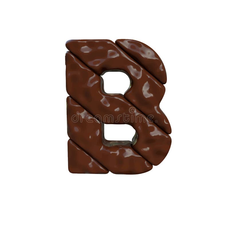Chocolate Symbol Made from Diagonal Bars. Letter B Stock Vector ...