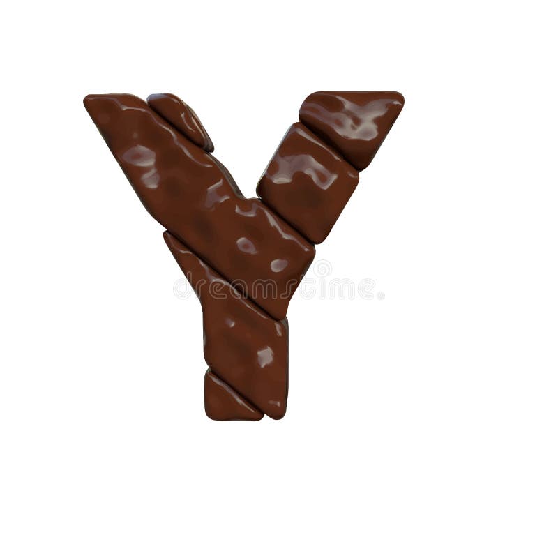 Chocolate Symbol Made from Diagonal Bars. Letter Y Stock Vector ...