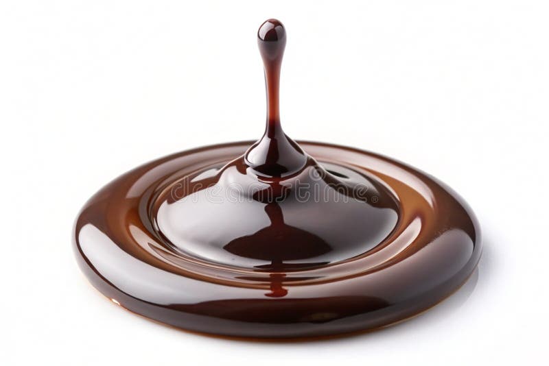 Chocolate Syrup Drop Sweet Delicacy Stock Illustration - Illustration ...