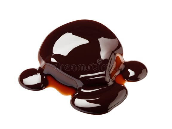 Chocolate Syrup Splash Isolated on White Background Stock Illustration ...
