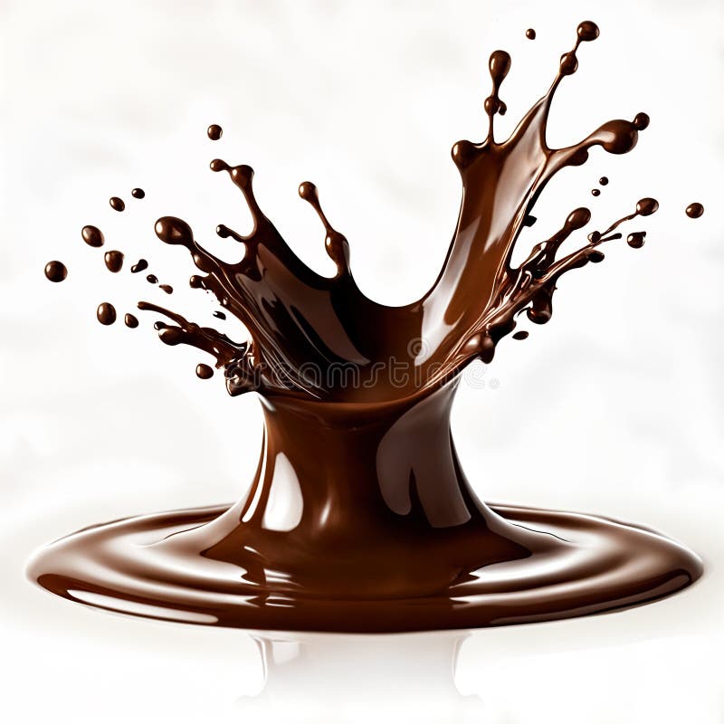 Chocolate Syrup on White Surface Stock Illustration - Illustration of ...