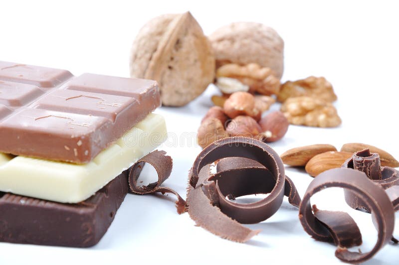 Chocolate, table, pieces stock photo. Image of food, curl - 11295878