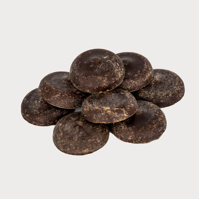 Chocolate Tablets of Criollo Cocoa Mass on a White Background Stock ...