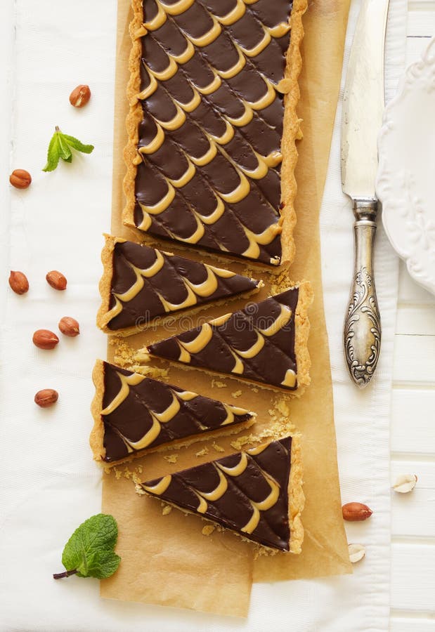 Chocolate tart stock image. Image of tasty, rustic, chocolate - 51056843