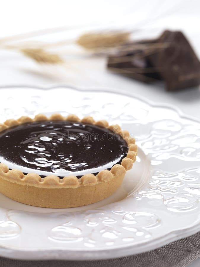 Chocolate tartlet stock image. Image of plate, recipe - 17992545