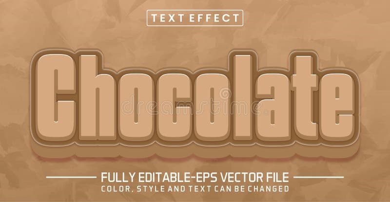Chocolate Text Editable Style Effect Stock Vector - Illustration of ...