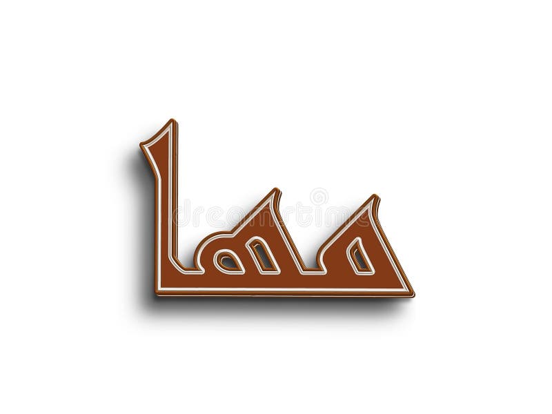 Chocolate Text Effect of Arabic Name Maha on White Background. Stock ...