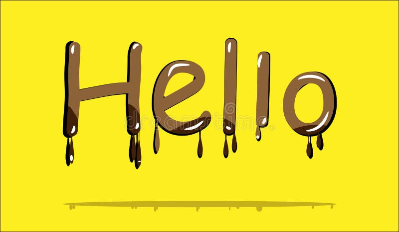 Chocolate text I love you. stock illustration. Illustration of white ...