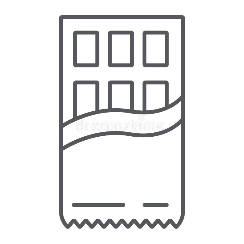 Chocolate Line Icon, Cacao and Food, Sweet Sign, Vector Graphics, a ...