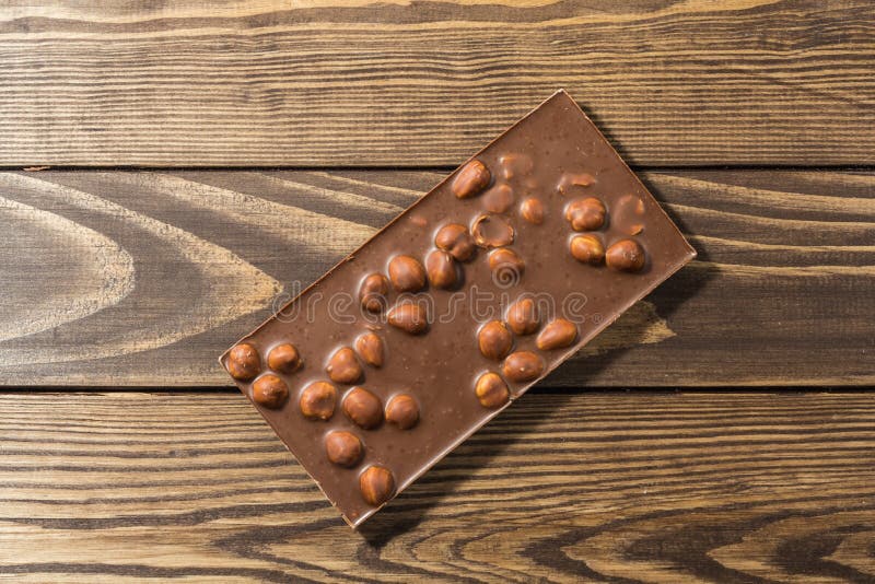 Chocolate Tile on the Table. Milk Chocolate Stock Image - Image of ...