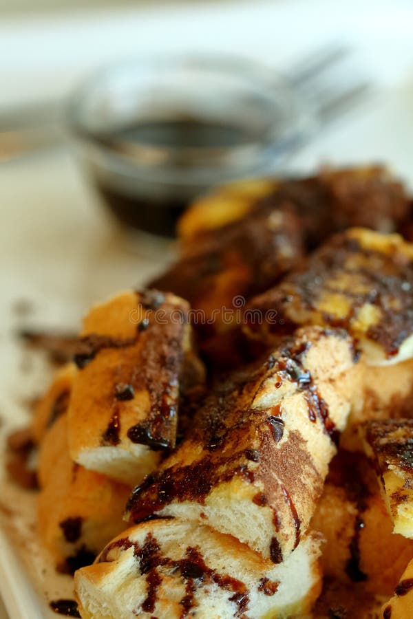 Chocolate toast stock photo. Image of nbread, sauce, delicious - 54950108