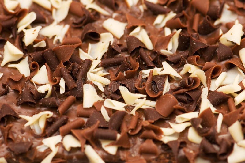 Chocolate topping of cake stock photo. Image of food, flakes - 6943772