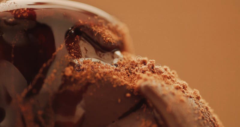 Chocolate Truffle Texture Closeup Stock Image - Image of kitchen, dark ...